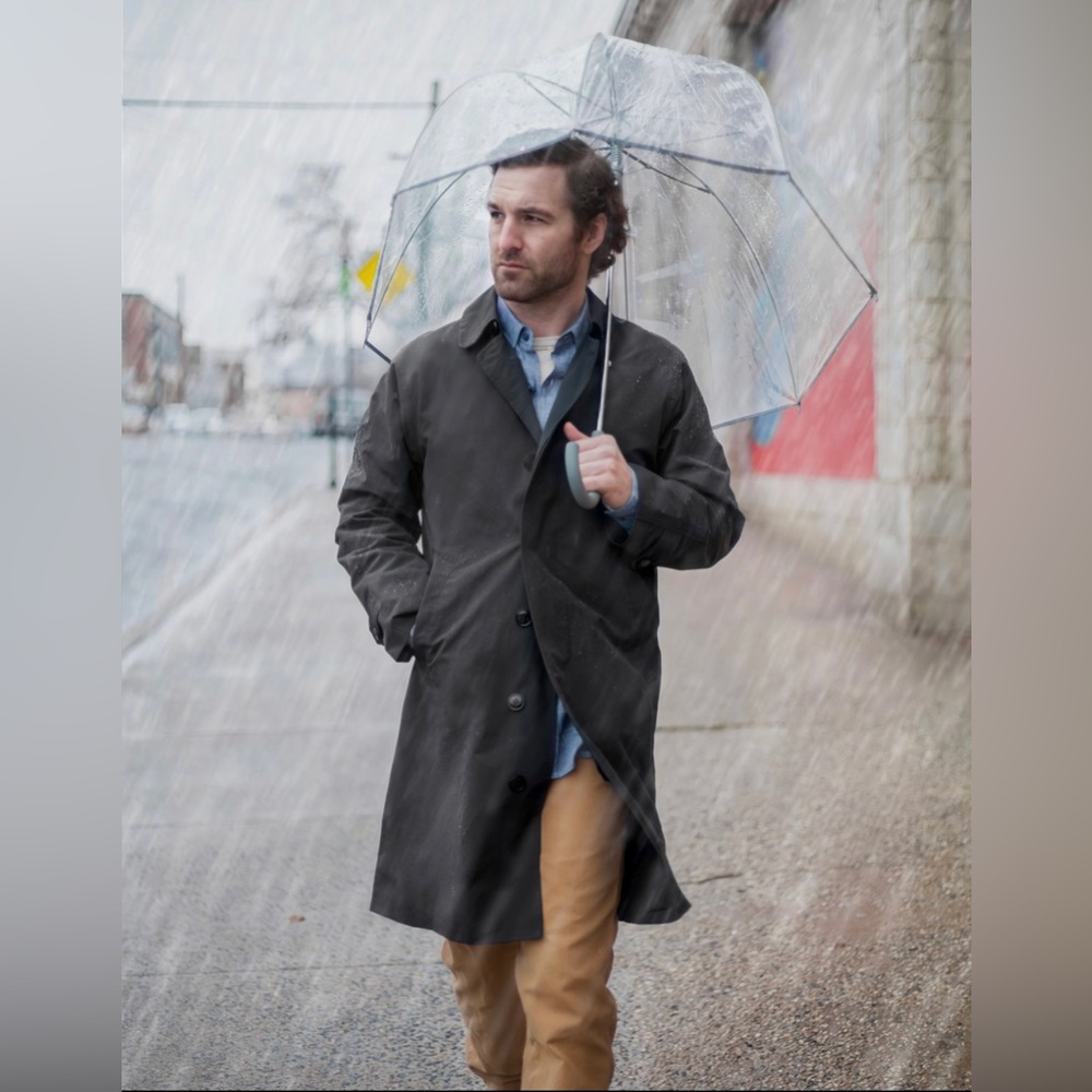 Schott Nyc Chesterfield Raincoat Black Rain Jacket Si… - Gem